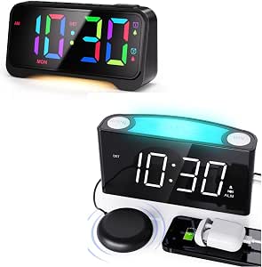 Amazon.com: Super Loud Alarm Clock for Bedrooms, Alarm Clock for Heavy ...