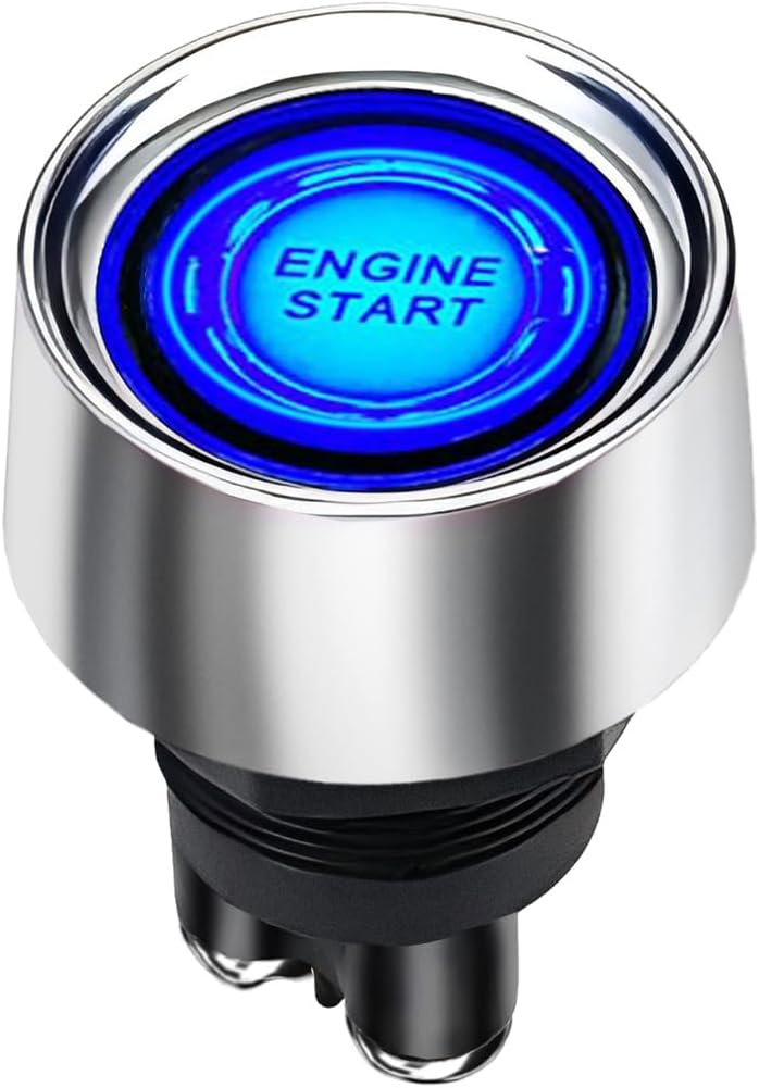 Amazon.com: Start Switch 12v DC 50A Blue Car Start Engine Button Stater ...
