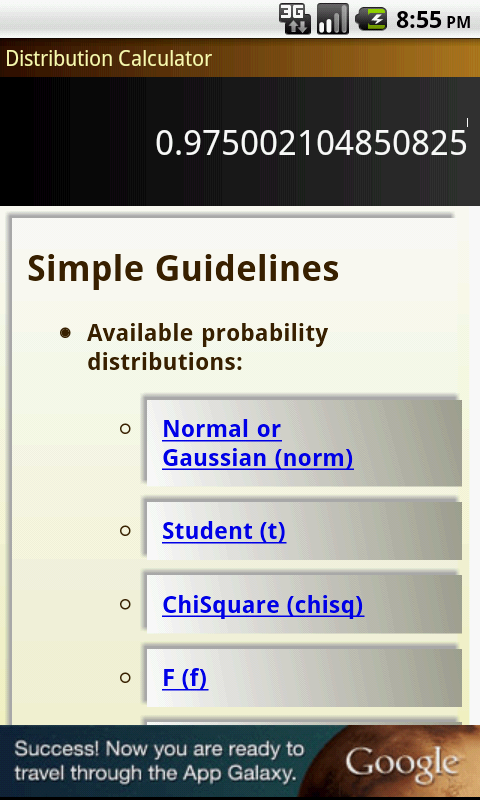Distribution Calculator:Amazon.co.uk:Appstore for Android