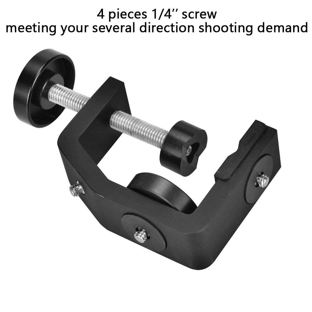 UTEBIT C Clamp with 1/4" Screw Adjustable Camera Mount Clamps Bracket ...