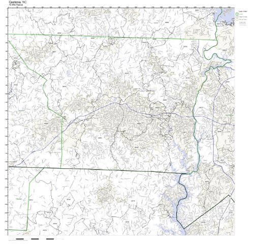 Amazon.com : Gastonia, NC ZIP Code Map Laminated : Prints : Office Products