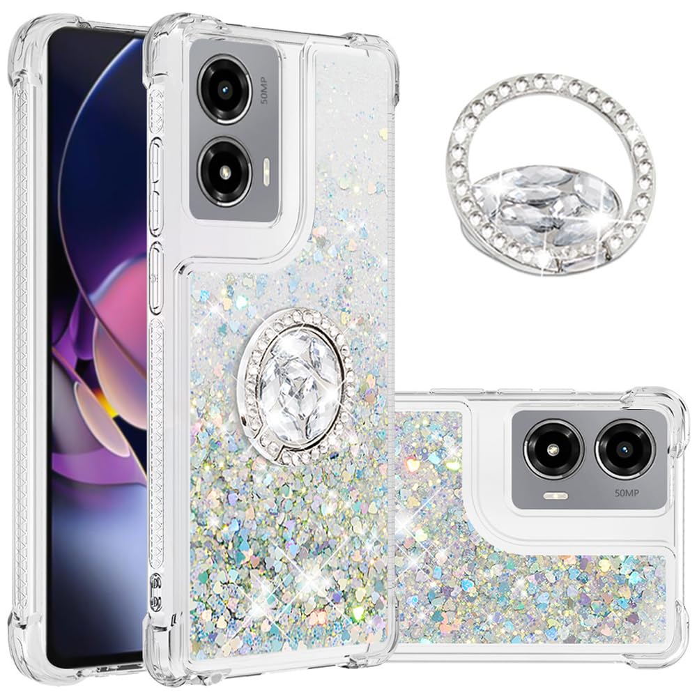 Amazon.com: Monwutong Slim Fit Case for Moto G Stylus 5G 2024,Soft TPU Glitter Liquid Quicksand ...