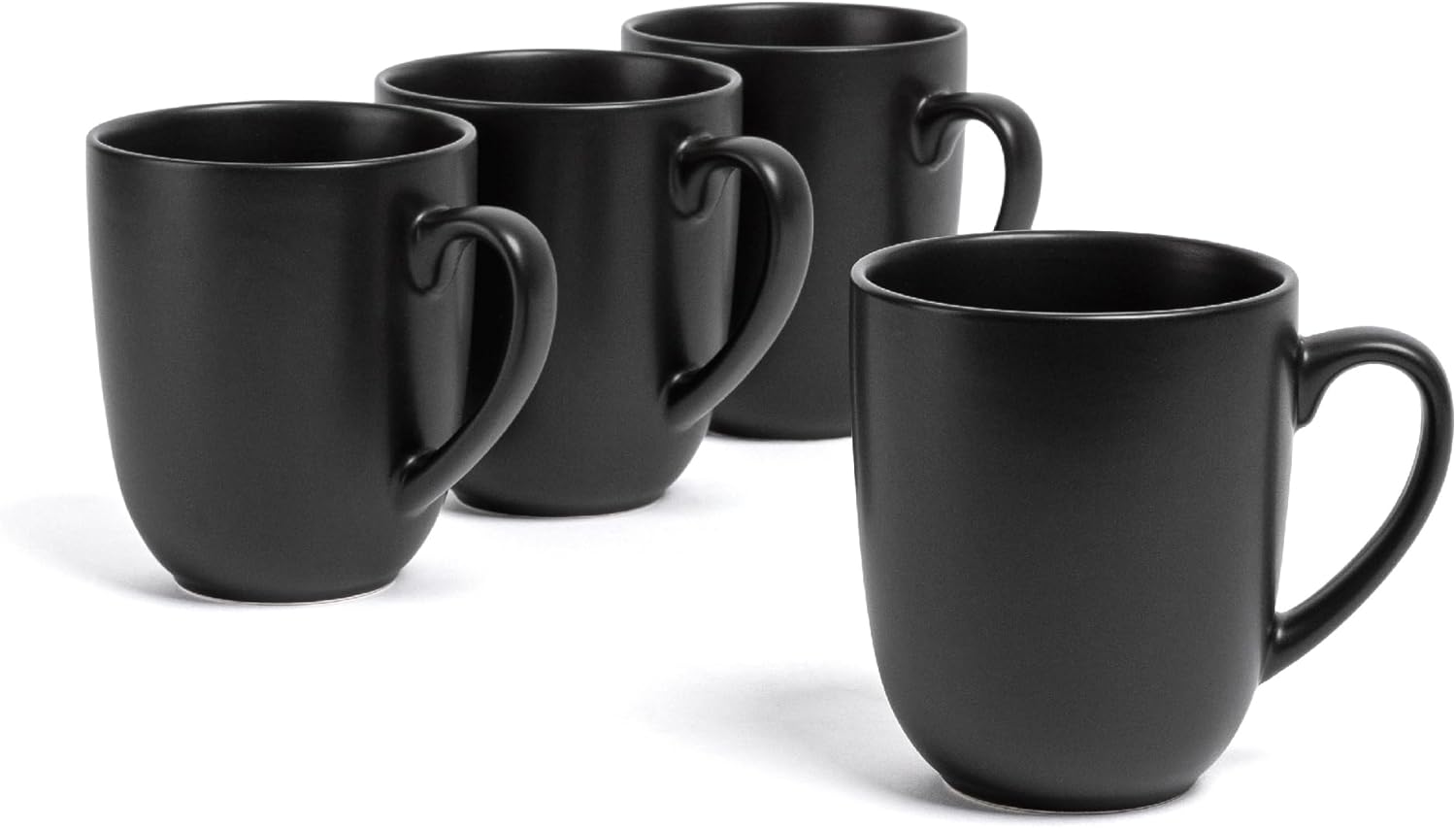 Amazon.com | over&back Coupe Stoneware Coffee Mugs - 4-Piece Mug Set ...