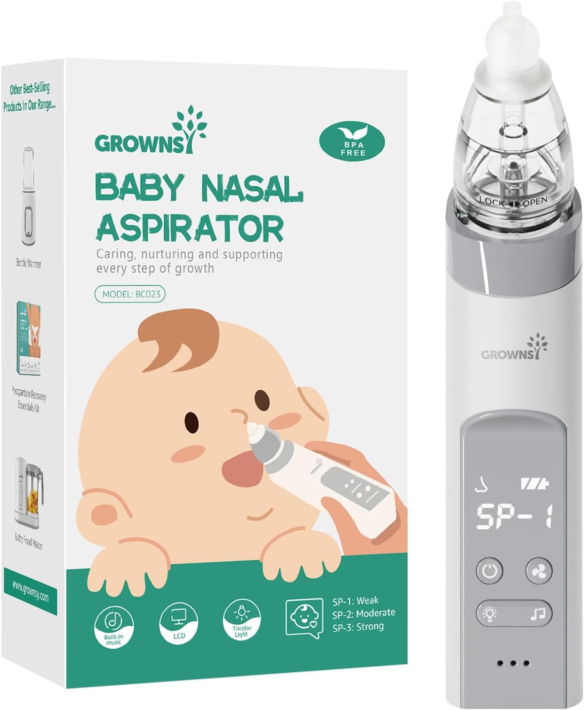 Amazon.com: Dr. Noze Best - NozeBot | Electric Baby Nasal Aspirator ...