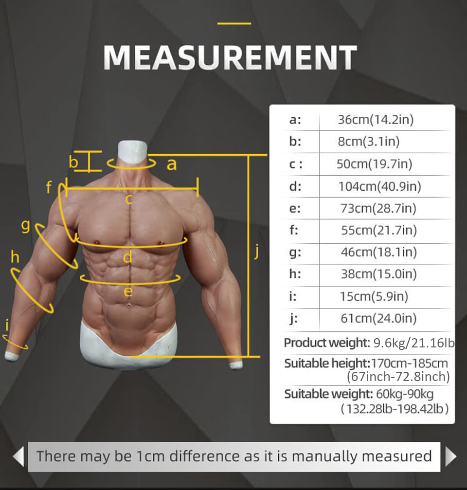 Buy Silicone Muscle Chest Realistic Male Chest Fake Muscle Fake Abs ...