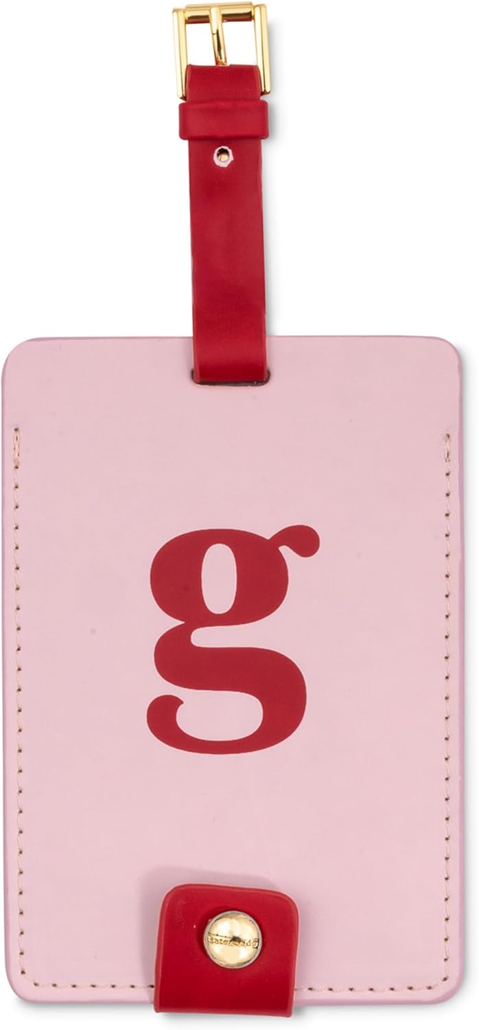 Amazon.com | Kate Spade New York Leatherette Luggage Tag with Secure Strap, Colorful Suitcase ...