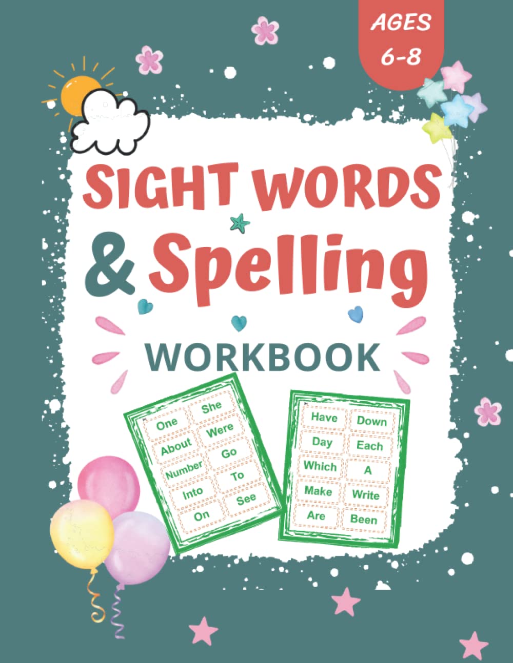 Amazon.com: Sight Words and Spelling Workbook for Kids Ages 6-8 ...