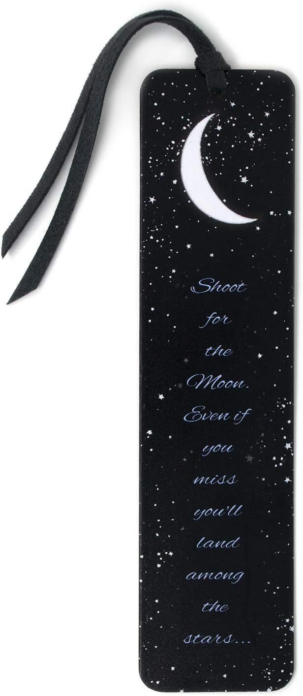 Amazon.com: Shoot for The Moon Quote - Wooden Bookmark - Made in USA ...