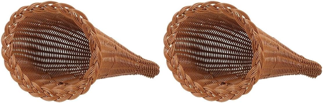 Amazon.com: Happyyami Cornucopia Basket Horn: 2pcs Horn of Plenty ...