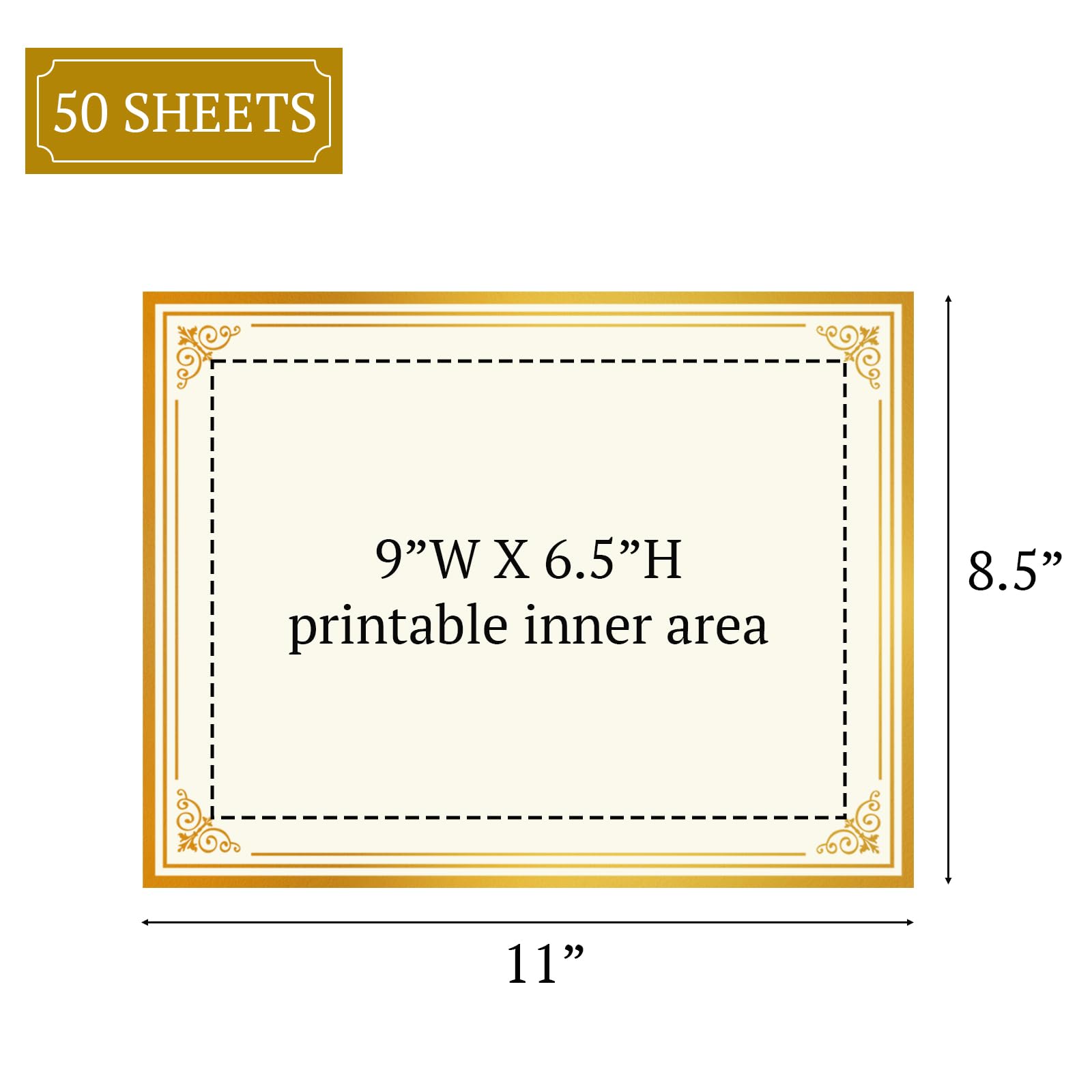 Printer Paper 8.5x11 50 Certificate Paper 8.5 X 11 For Printing, 180gsm ...