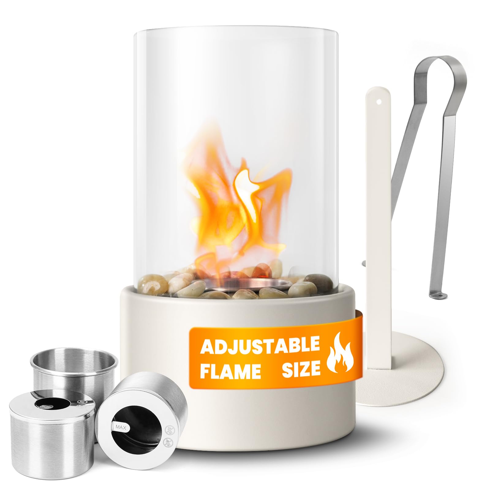 Tabletop Fire Pit,Portable Small Fire Pit Bowl with Non-Stop Flame ...