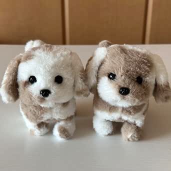 Amazon.co.jp: 3COINS Suriko Dog Plush Toy Moving Dog Set of 2 : Toys ...
