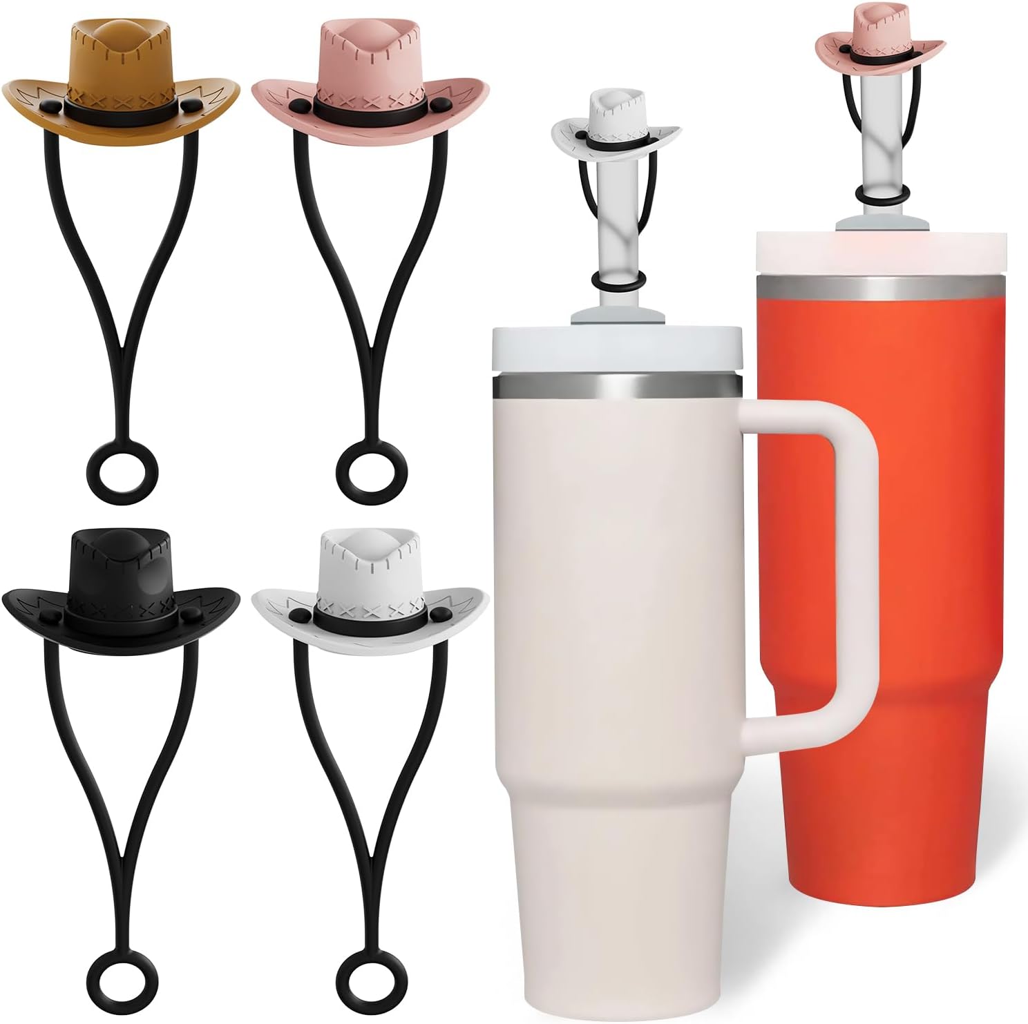 Amazon.com: 4Pcs for Stanley Cup Straw Cover Toppers, 10mm Silicone ...
