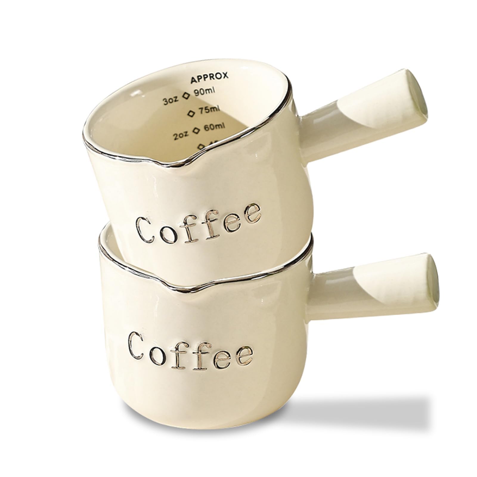 Amazon.com: Espresso Cups, Espresso Coffee Ceramic Measuring Cup, 90ML ...