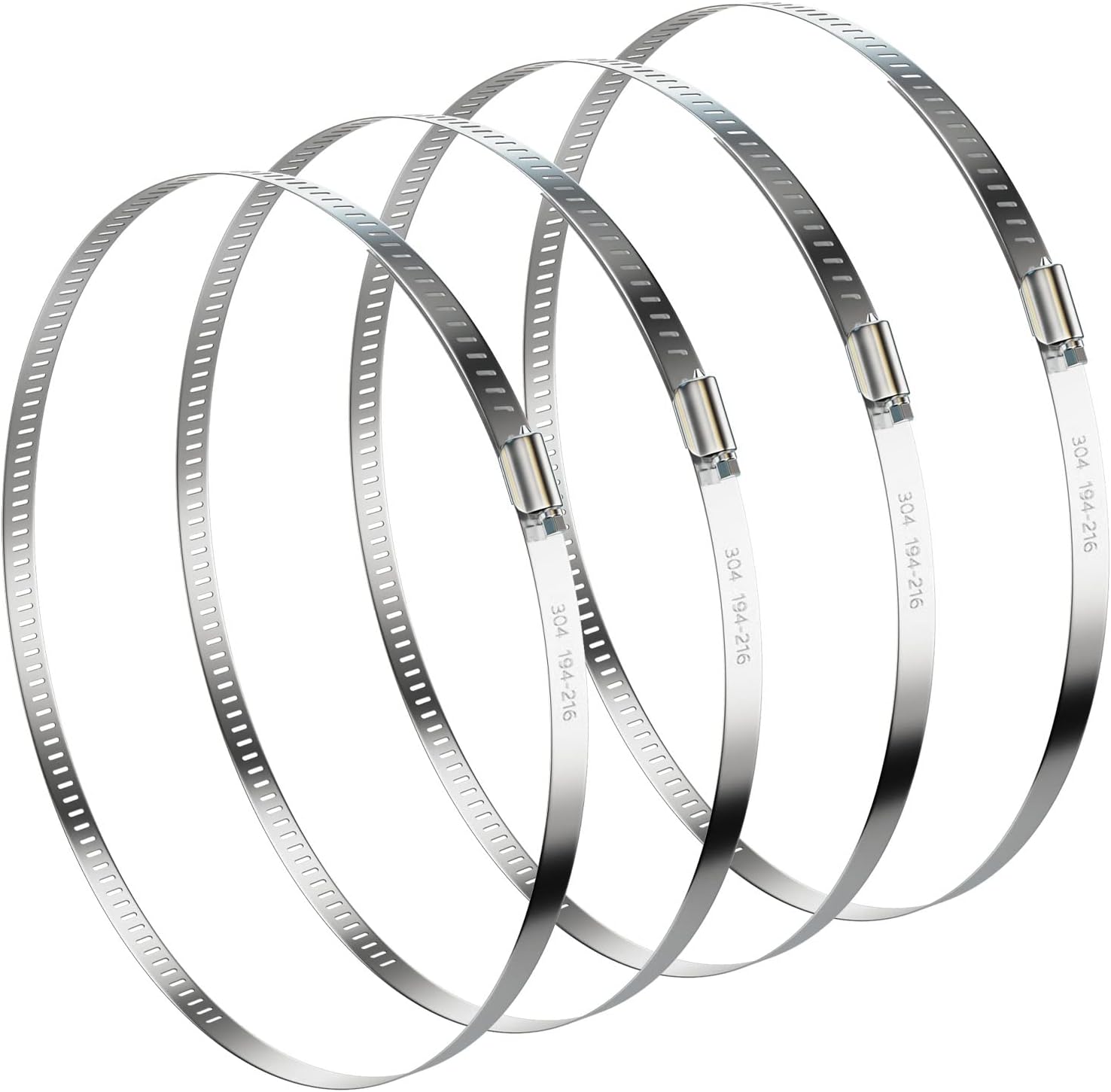 Amazon.com: GLIDESTORE 8Pcs 8 Inch Hose Clamps Stainless Steel ...