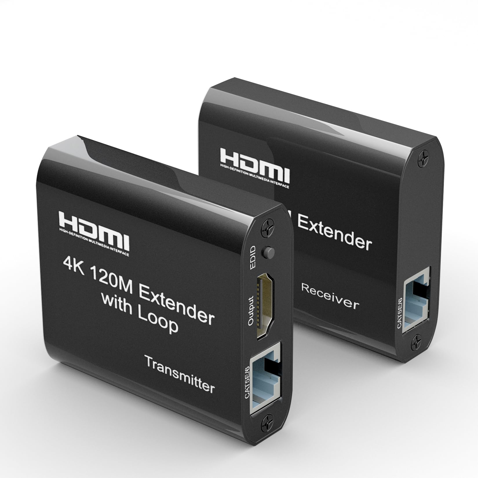 LUKFOCAB 120m/395ft HDMI Extender, 4K@60Hz UHD HDMI Ethernet Extender ...