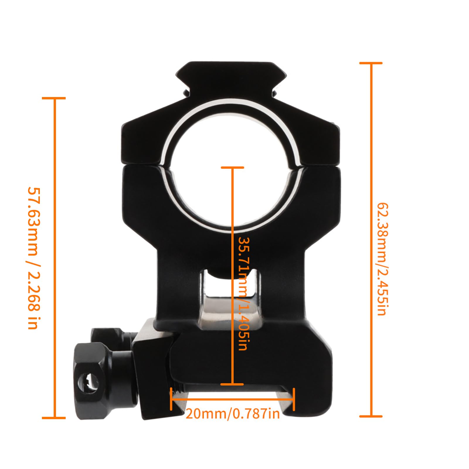 Snapklik.com : FOCUHUNTER Cantilever Scope Mount Rings, Offset One ...