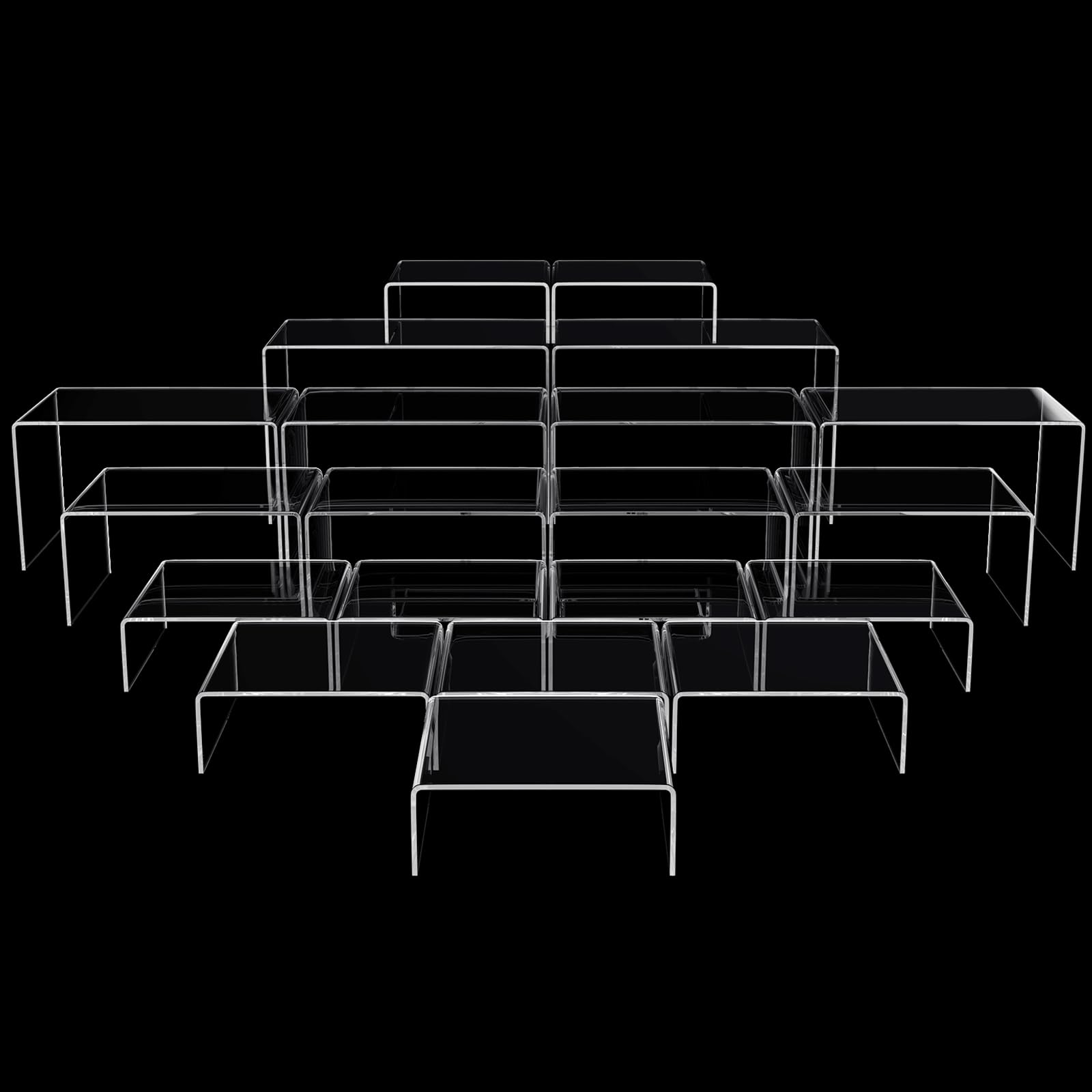Amazon.com: Chuangdi 20 Pcs Acrylic Display Risers, Clear Product Stand ...
