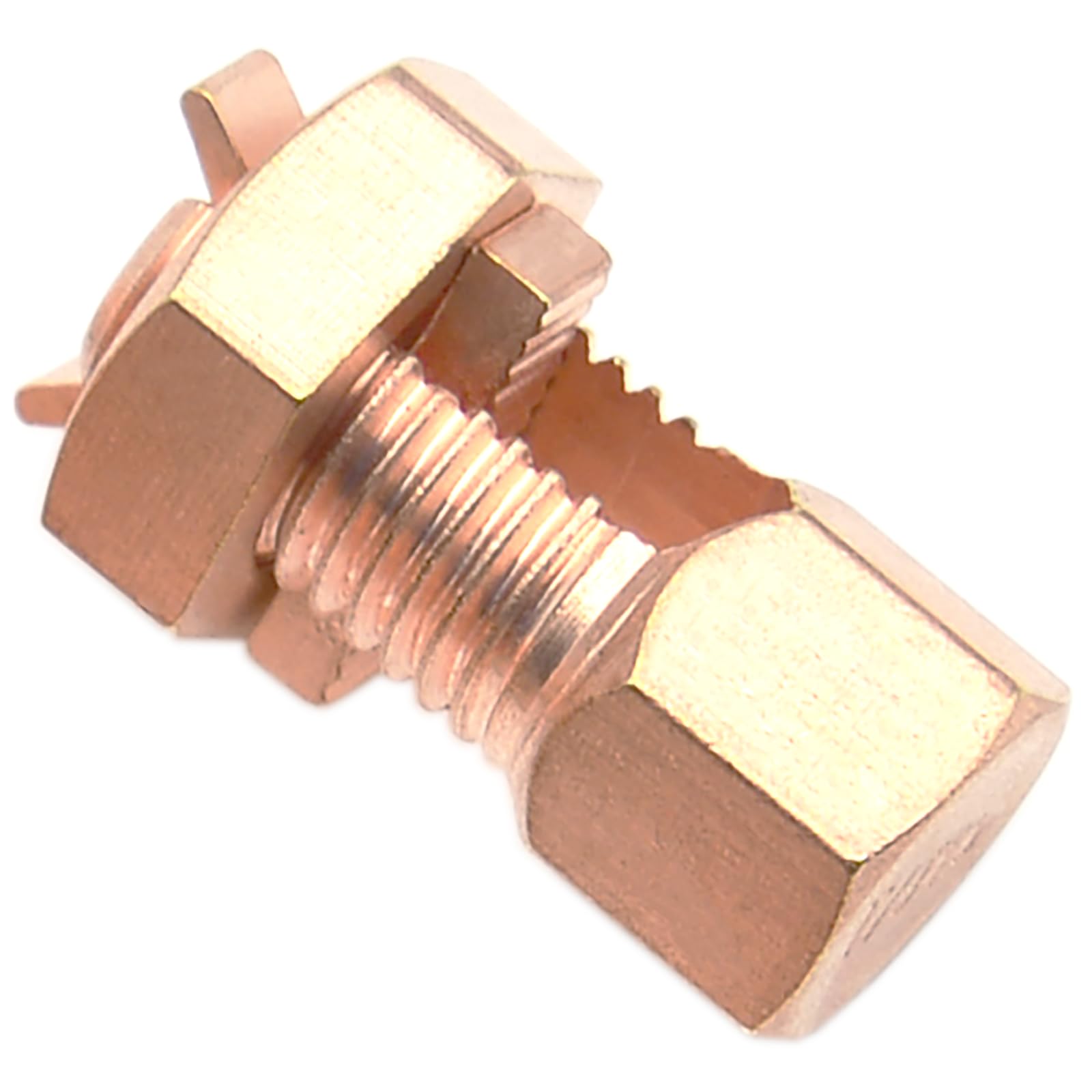 Snapklik.com : 4 Pack Grounding Split Bolt Connector Copper Grounding ...