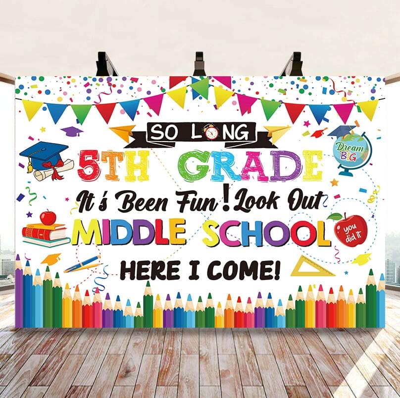Snapklik.com : 5TH Grade Backdrop So Long 5TH Grade Its Been Fun Look ...