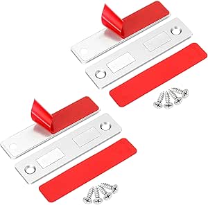 2 Pcs Silver Magnetic Cabinet Door Catch, Ultra Thin Magnets Latch with ...