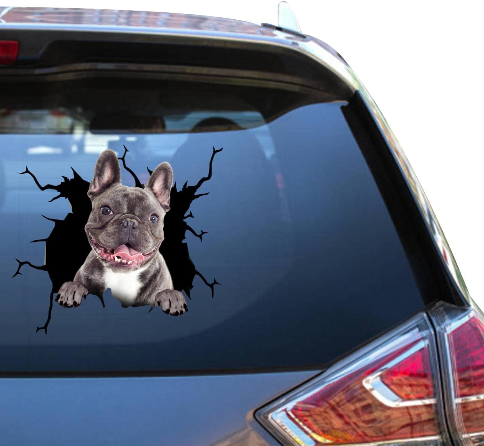 Amazon.com - Zpahq French Bulldog Car Cracking Sticker,11.8 x11.8in 3D ...