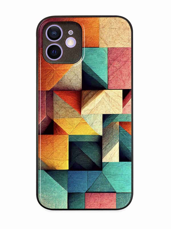 Craftturn Glass Back Phone Case with Camera Protection for iPhone 12 ...