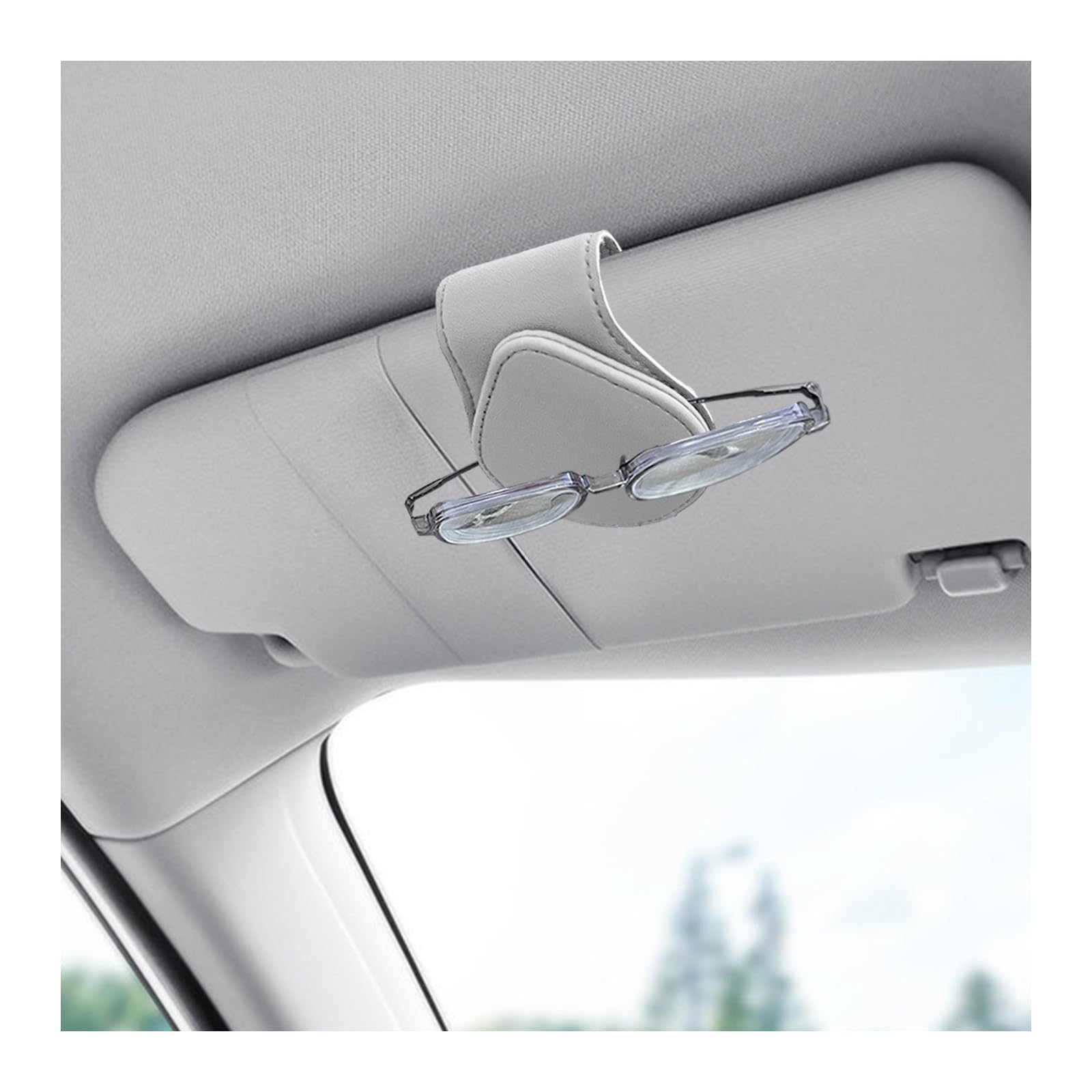 Amazon.com: Ziciner Sunglasses Holder for Car Visor, Magnetic Leather ...