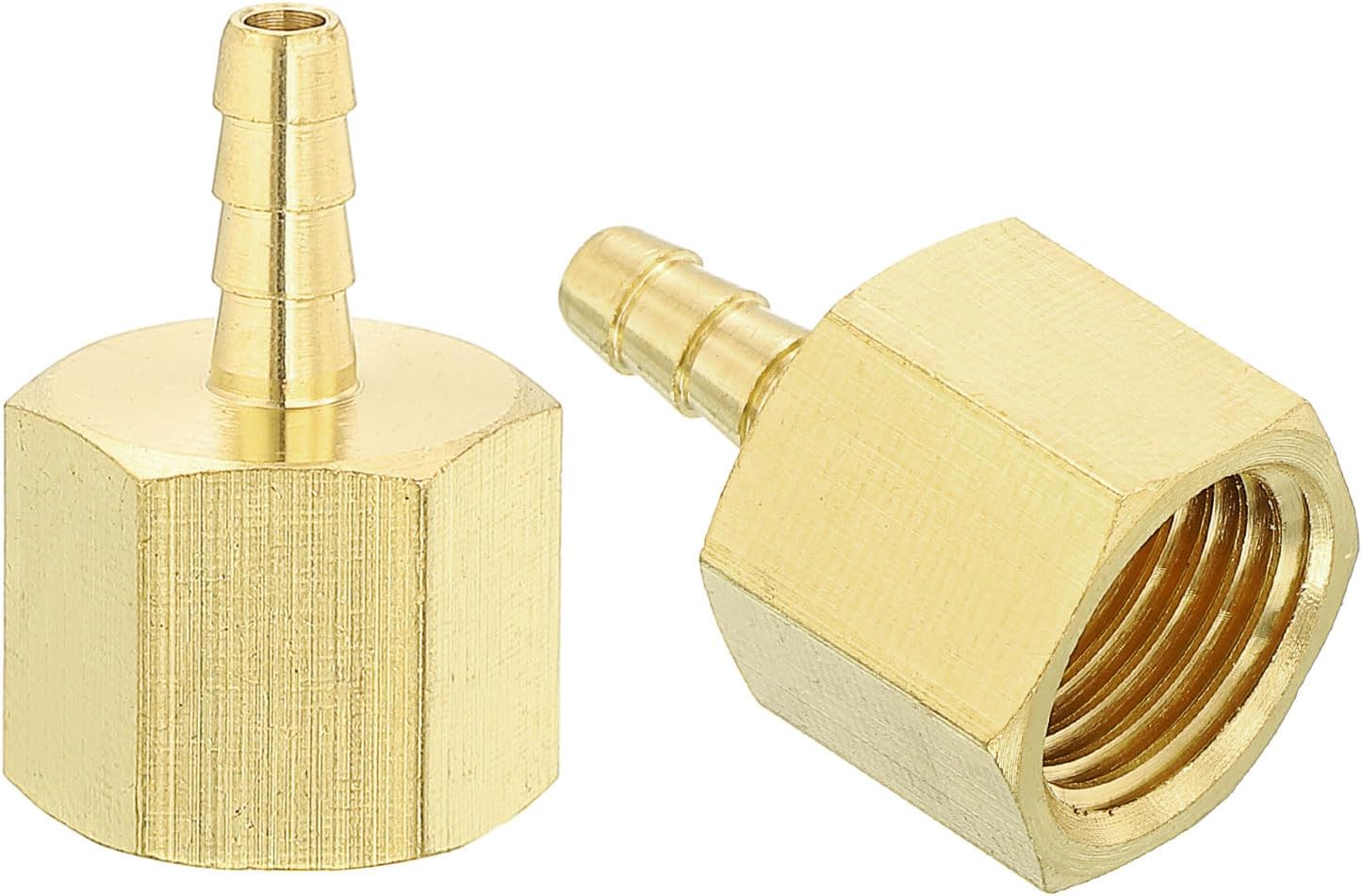 Amazon.com: uxcell 2 Pcs Brass Hose Barb Fittings, 1/8" Barb x 1/4" NPT ...