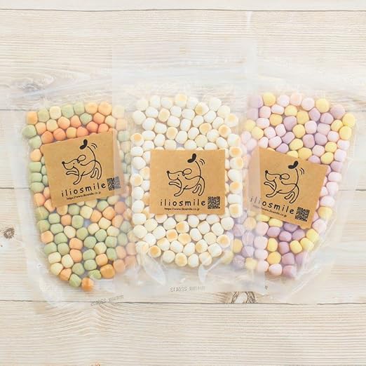 Amazon | iliosmile（イリオスマイル) 犬 ボーロ おやつ 3種アソート 国産 無添加 ヤギミルクボーロ やさいボーロ フルーツボーロ 50g 各1袋 | iliosmile ...