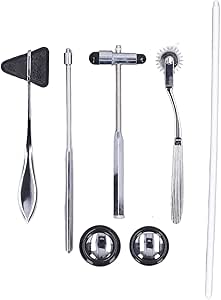 5PCS Neurological Hammer Set Stainless Steel Multifunctional Portable ...