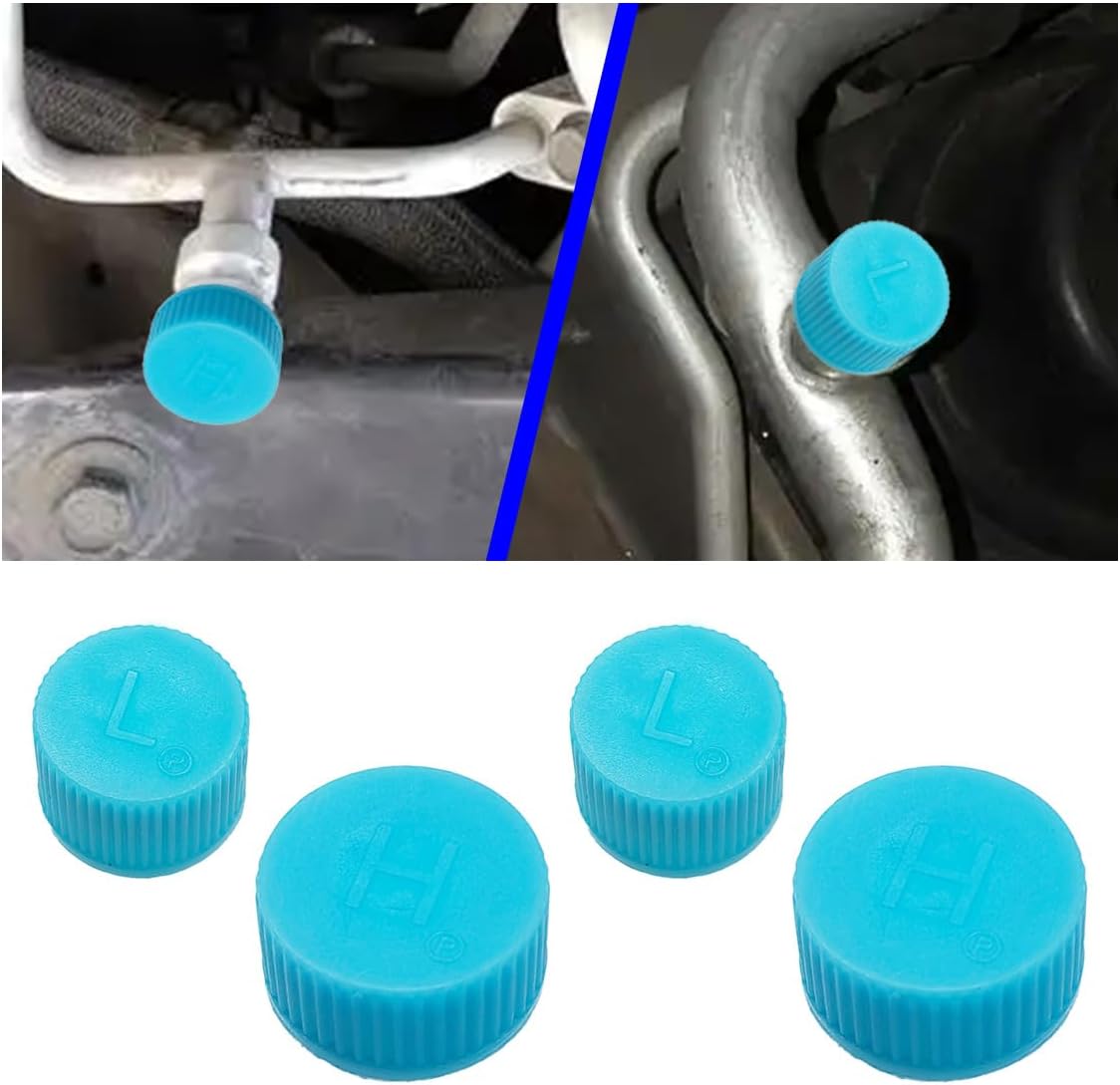 Amazon.com: 4PCS Car A/C Charging Valve Caps, Leakproof R134a Air ...