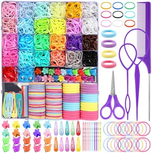 Amazon.com : YGDZ Toddler Hair Accessories Set, 1000PCS Colorful Hair ...