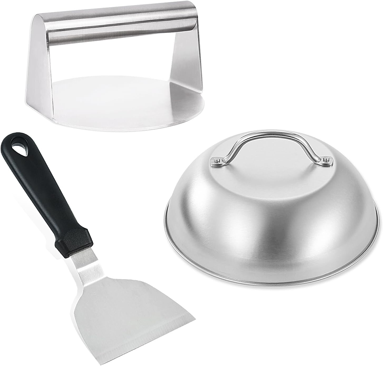 Mallez Smash Burger Set, 9 inch Robust Food Dome Burger Cover & 5.5 ...