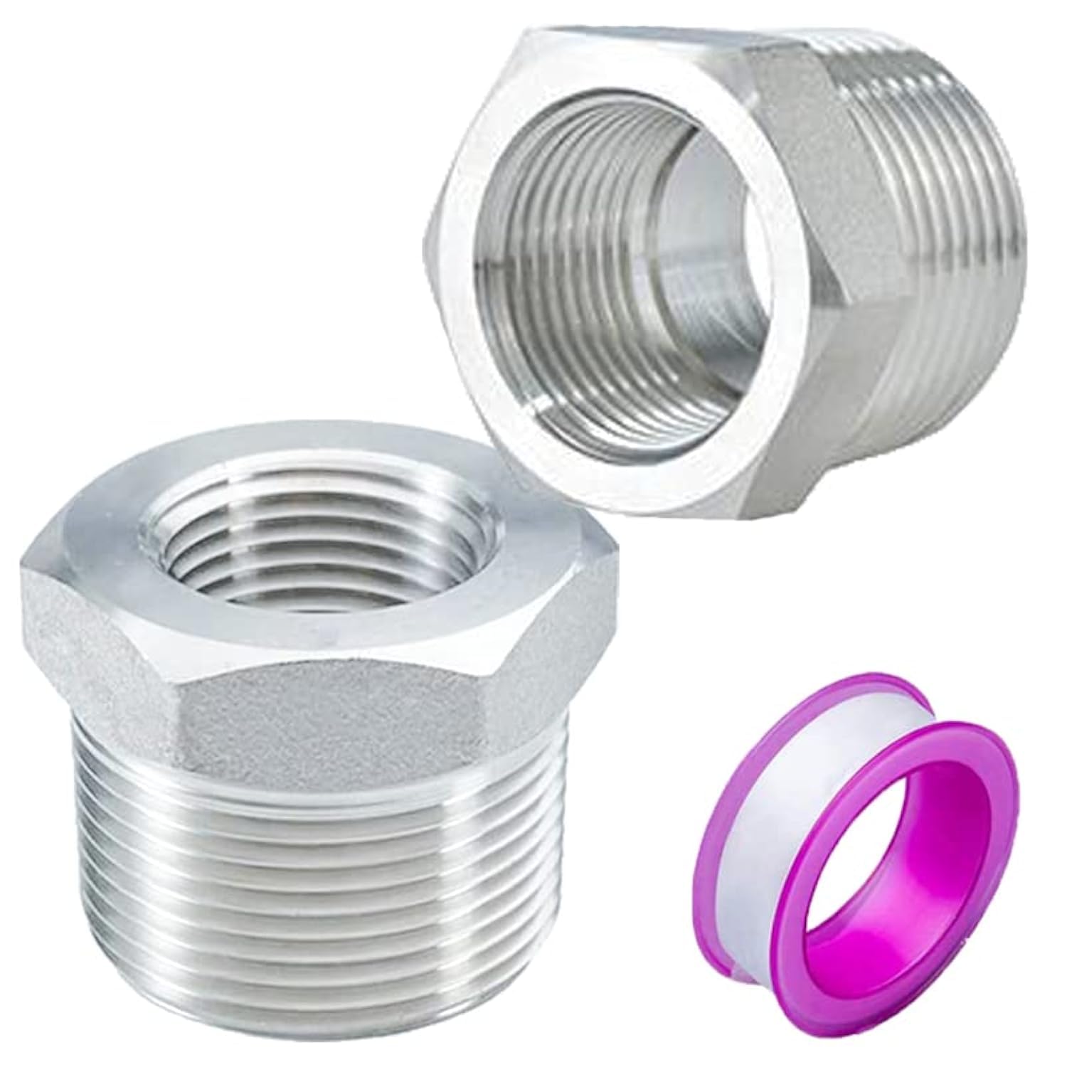 Faucet Supply Water Hose Adapter, 1/2" Male to 3/8" Female NPT Reducer ...