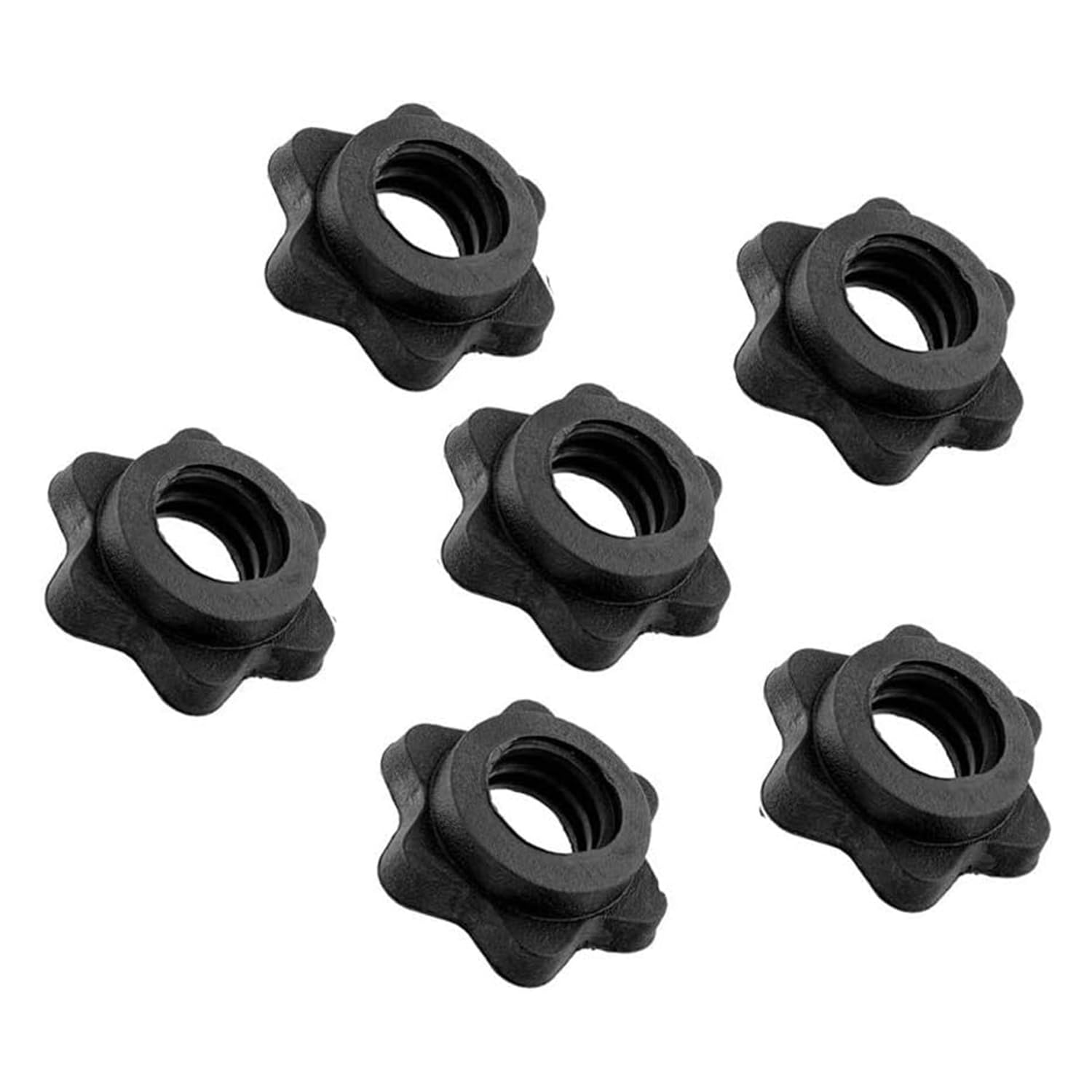 Spinlock Collars, 6 Pcs Dumbbell Hex Nut, 1 inch Standard Barbell Lock ...