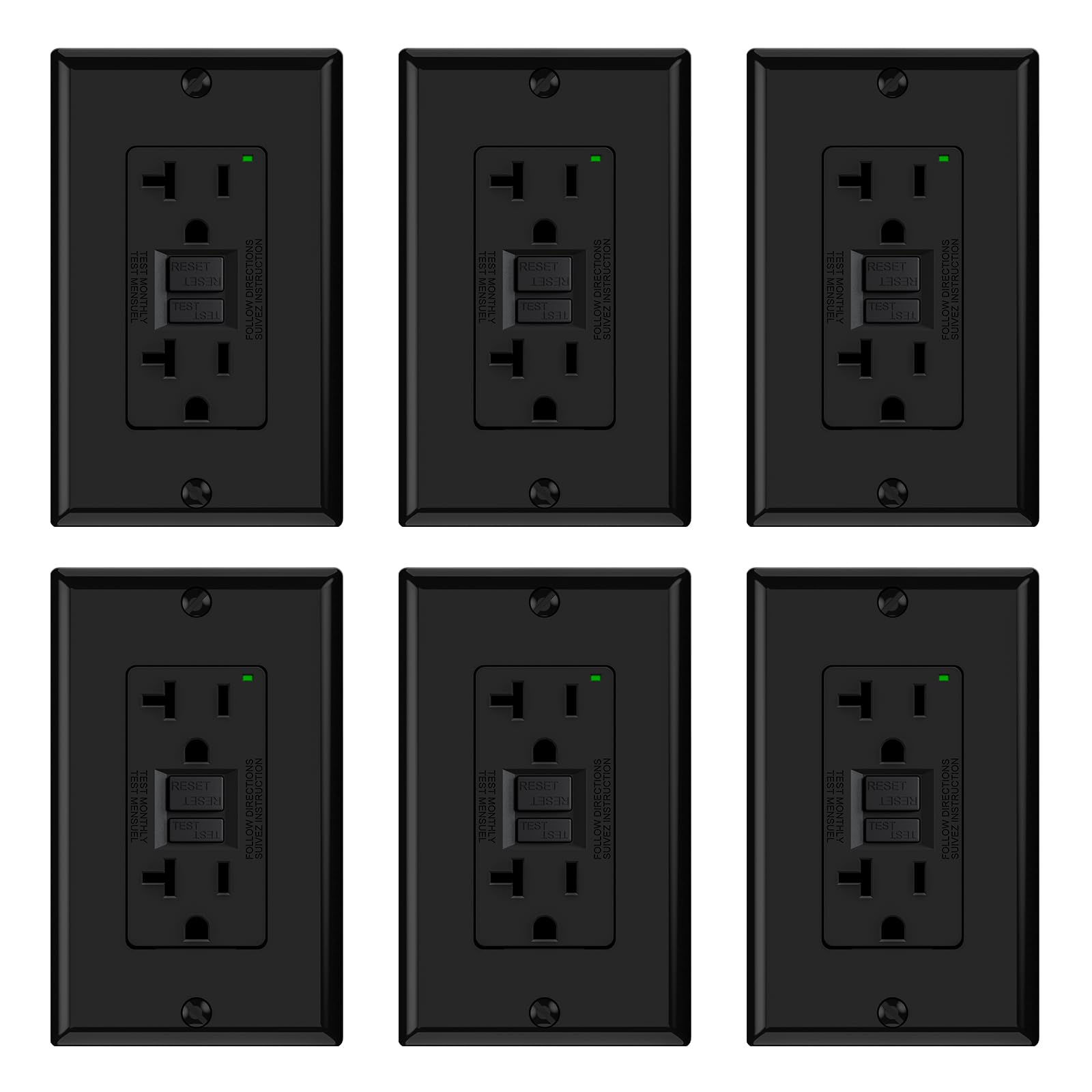 Snapklik.com : ELEGRP GFCI Outlet 20 Amp, Self-Test GFI Electrical Outlet