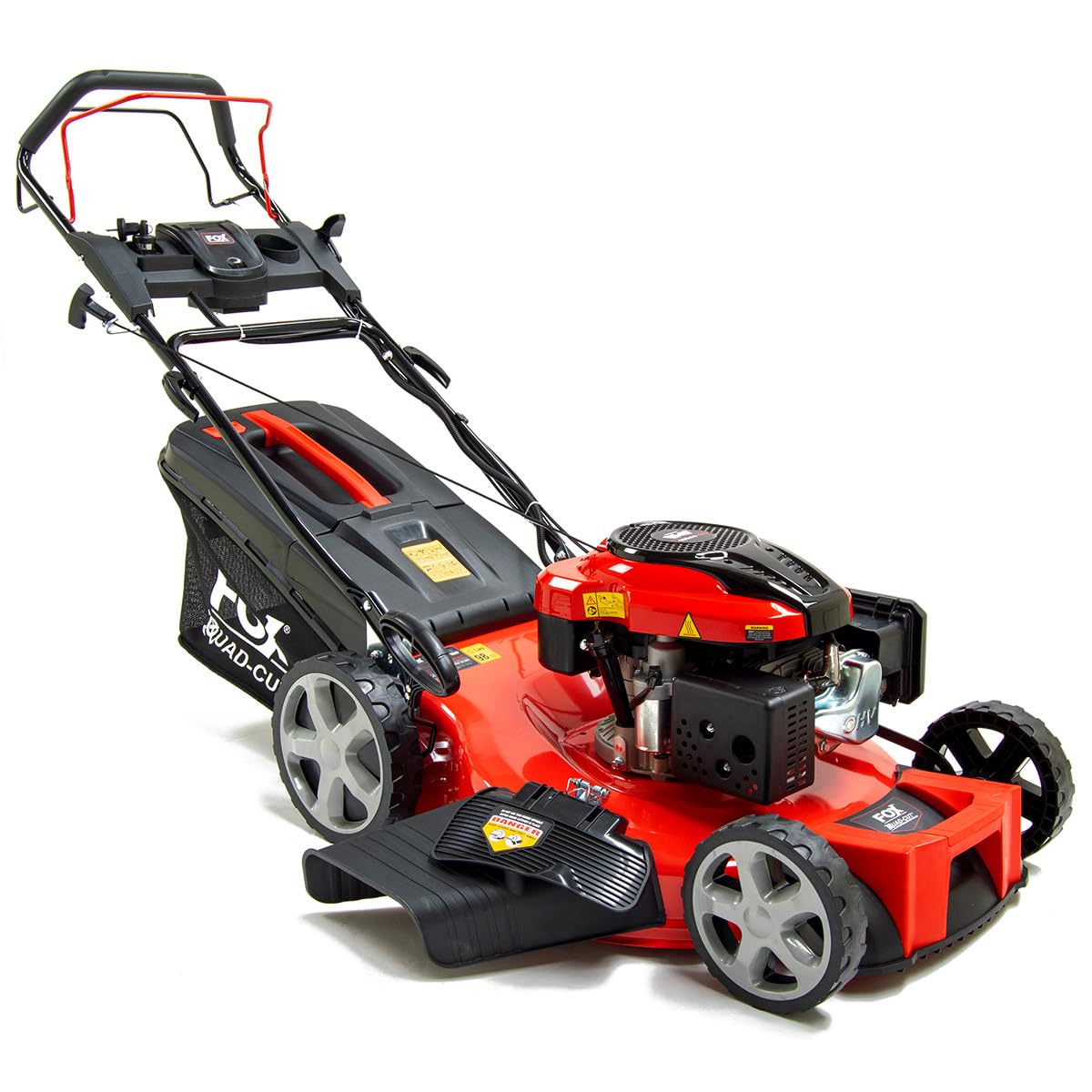 22" / 56cm Petrol Lawn Mower Self-Propelled Electric Start Fox 4 Blades ...