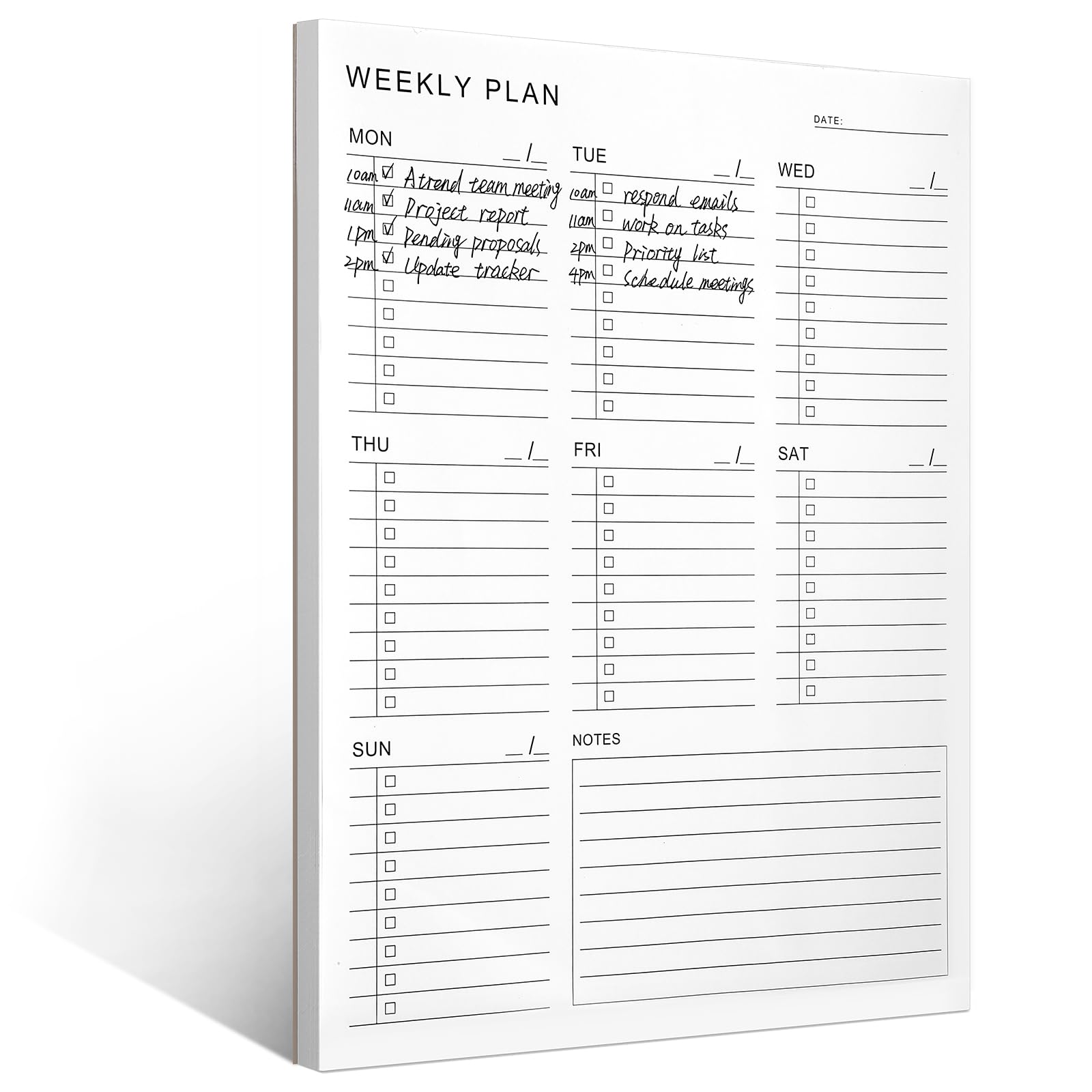 Amazon.com : Humyoun 1 Pack Weekly Planner Weekly Checklist Planning ...
