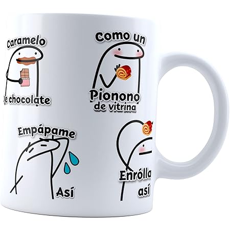 Taza Flork Antes del café, después del café | Frase meme divertida ...
