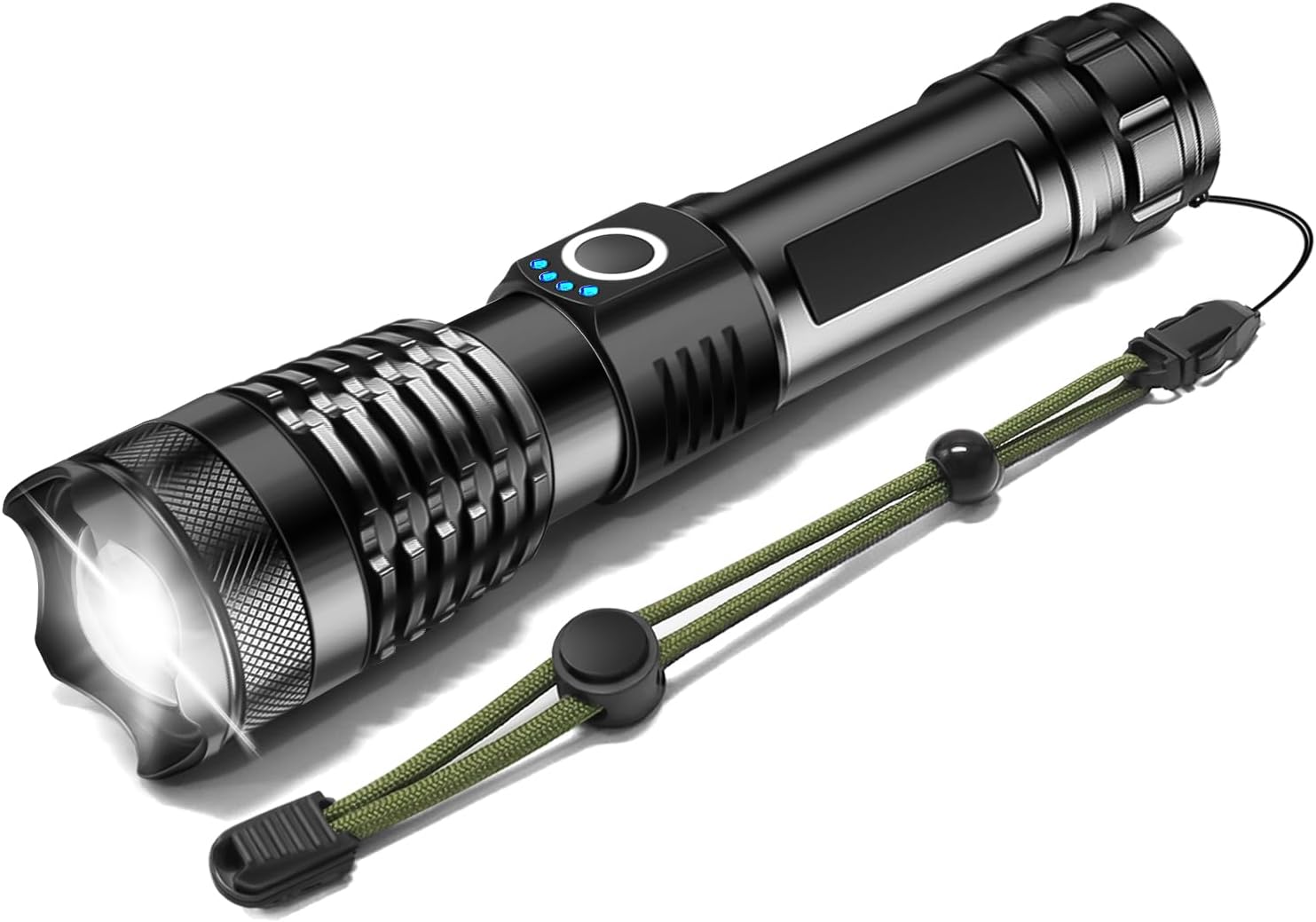 ISUNMEA Rechargeable Strong Flashlight, Zoomable LED Powerful ...