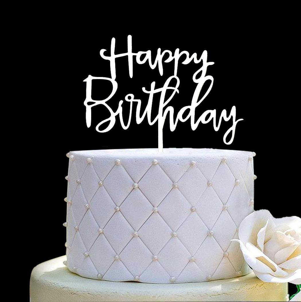 Amazon.com: Happy Birthday Cake Topper for Birthday Party Decorations ...