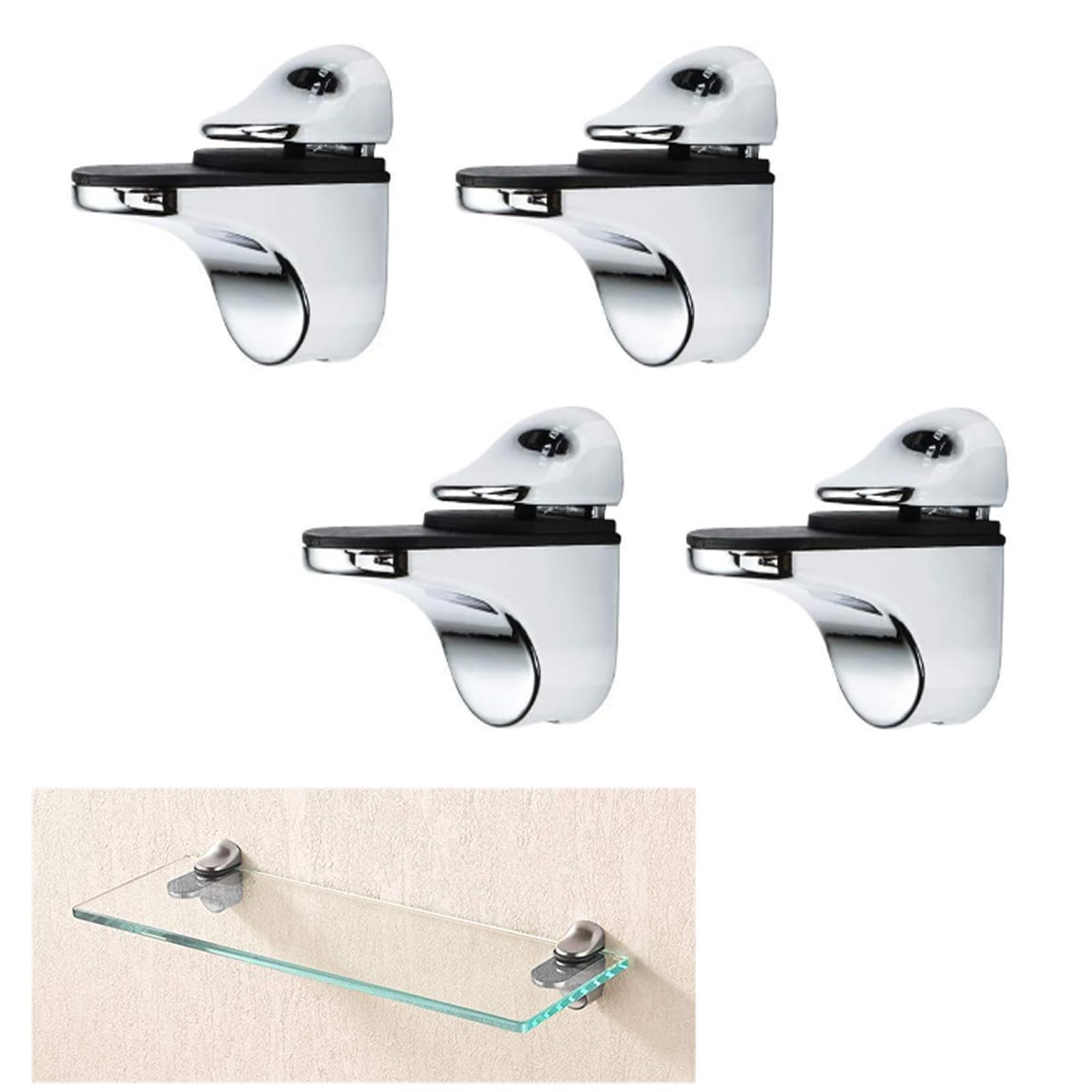 Amazon.com: Adjustable Wood/Glass Shelf Bracket Solid Metal Wall Mount ...