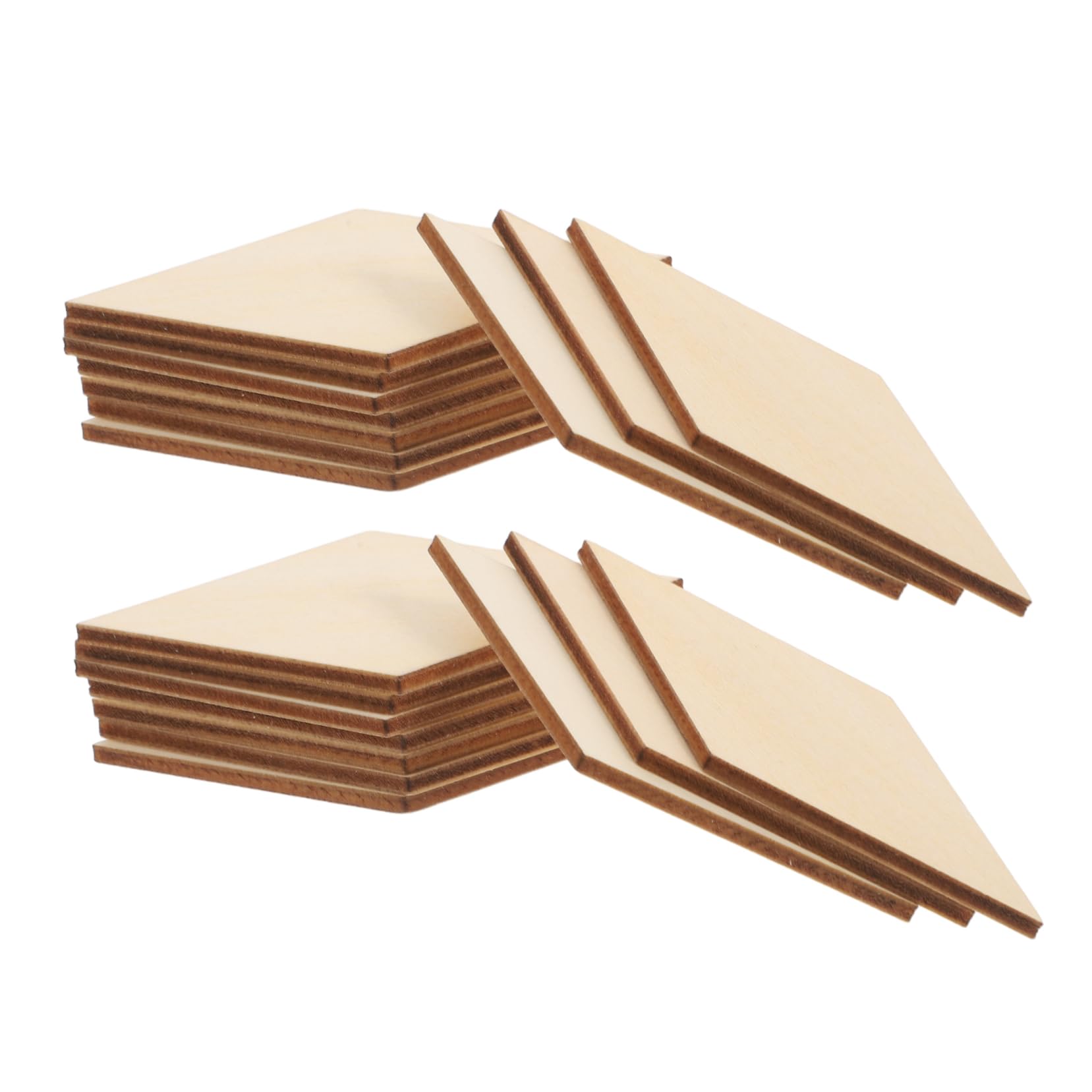 Amazon.com: TOPPERFUN 30Pcs Diamond Shaped Wood Slices, 3.14x1.57in ...