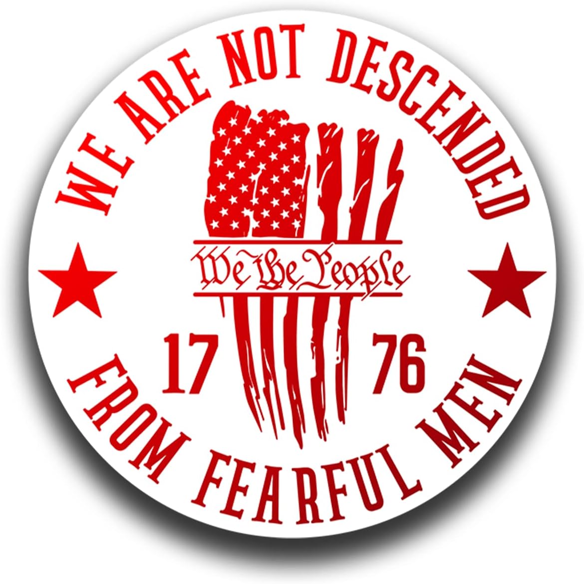 Amazon.com: JR Studio 4x4 inch Round Sic Semper Tyrannis Sticker ...