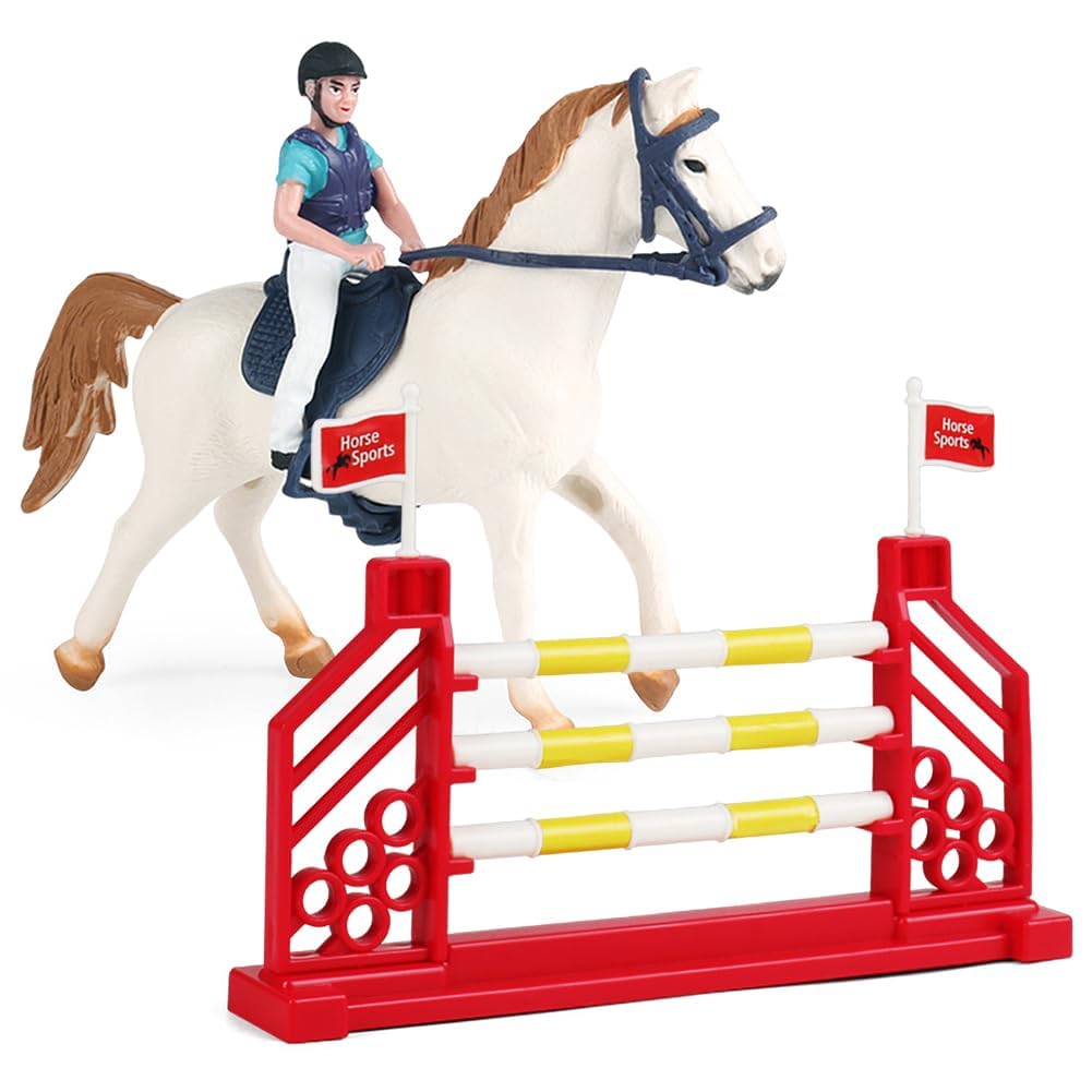 FRYAMCF Equestrian Toys Horse Figurines Toys Horse Rider Playset with ...