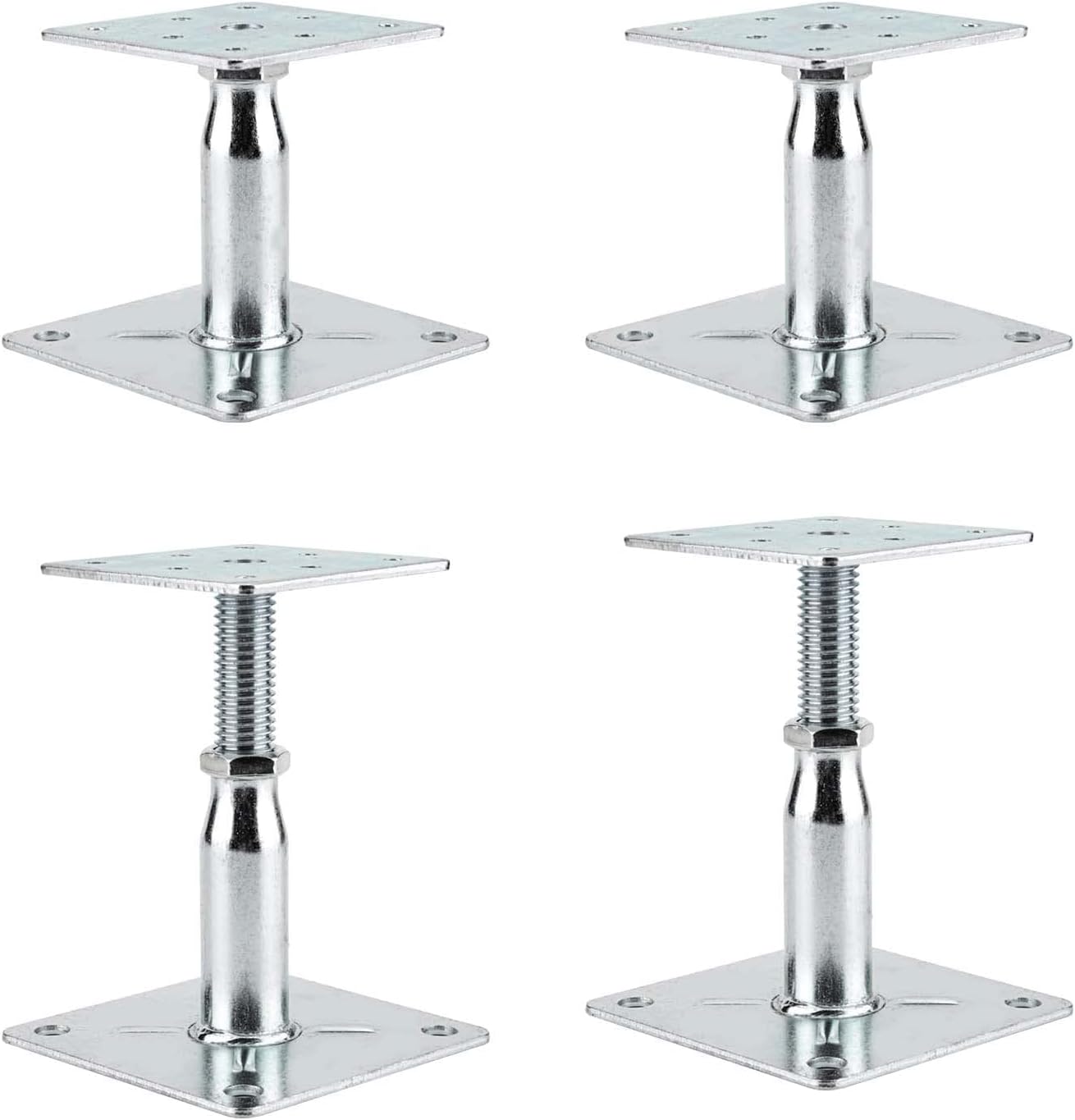 YEUQWJ 4 Pack Adjustable Support Jack for The Floor,Deck Foundation ...