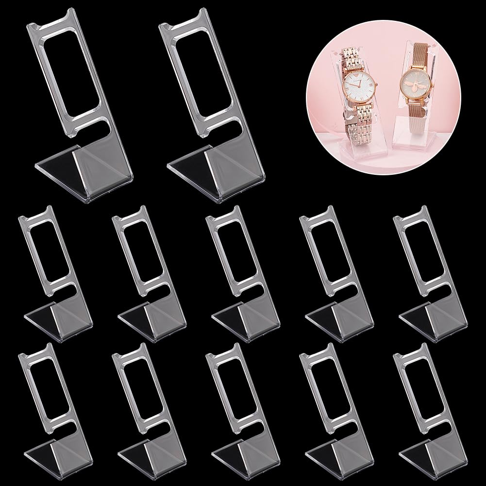 Amazon.com: DELORIGIN 12pcs Acrylic Watch Display Stands Transparent ...