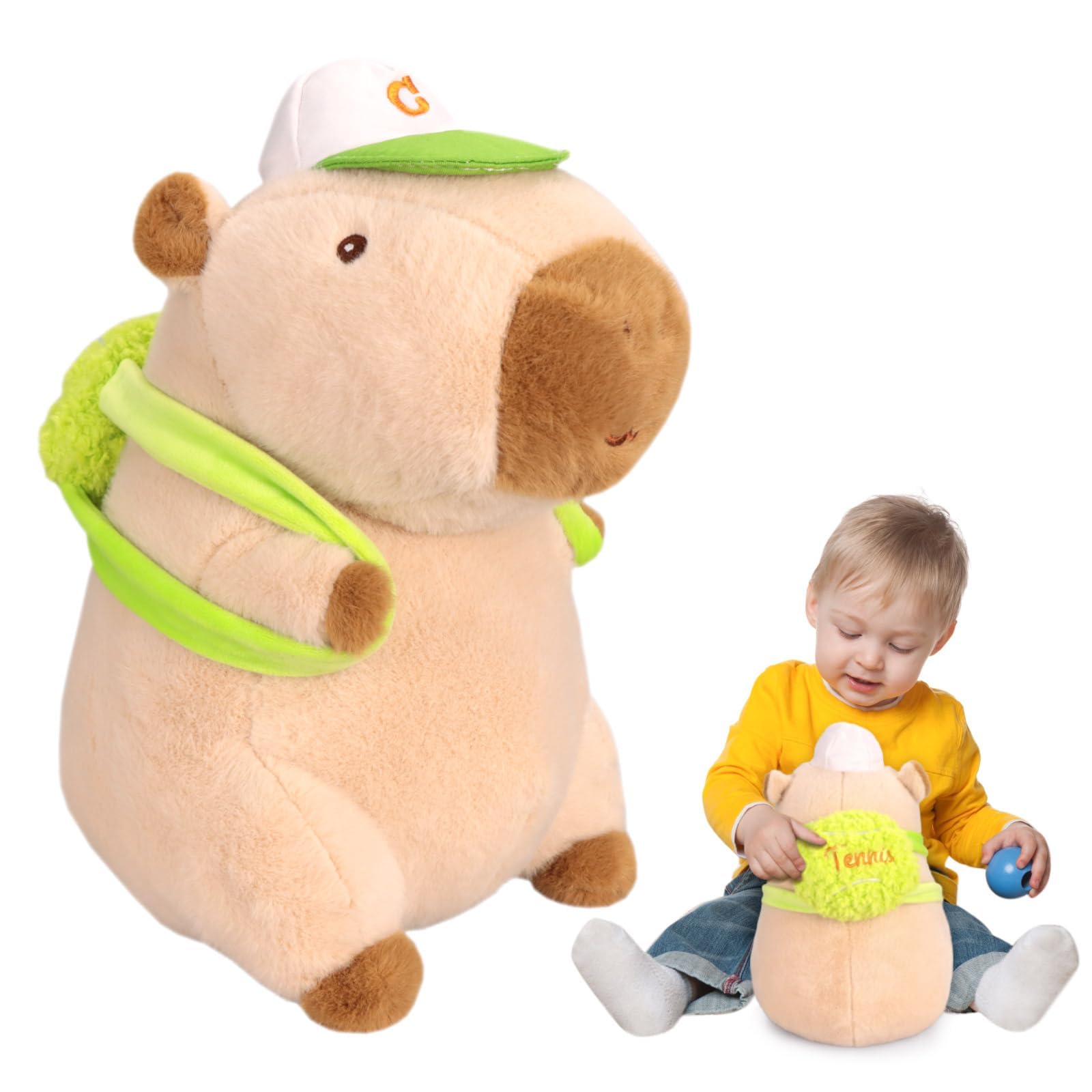 Buy NALACALCapybara Plush Kawaii Capybara Stuffed Aniamls with Green ...