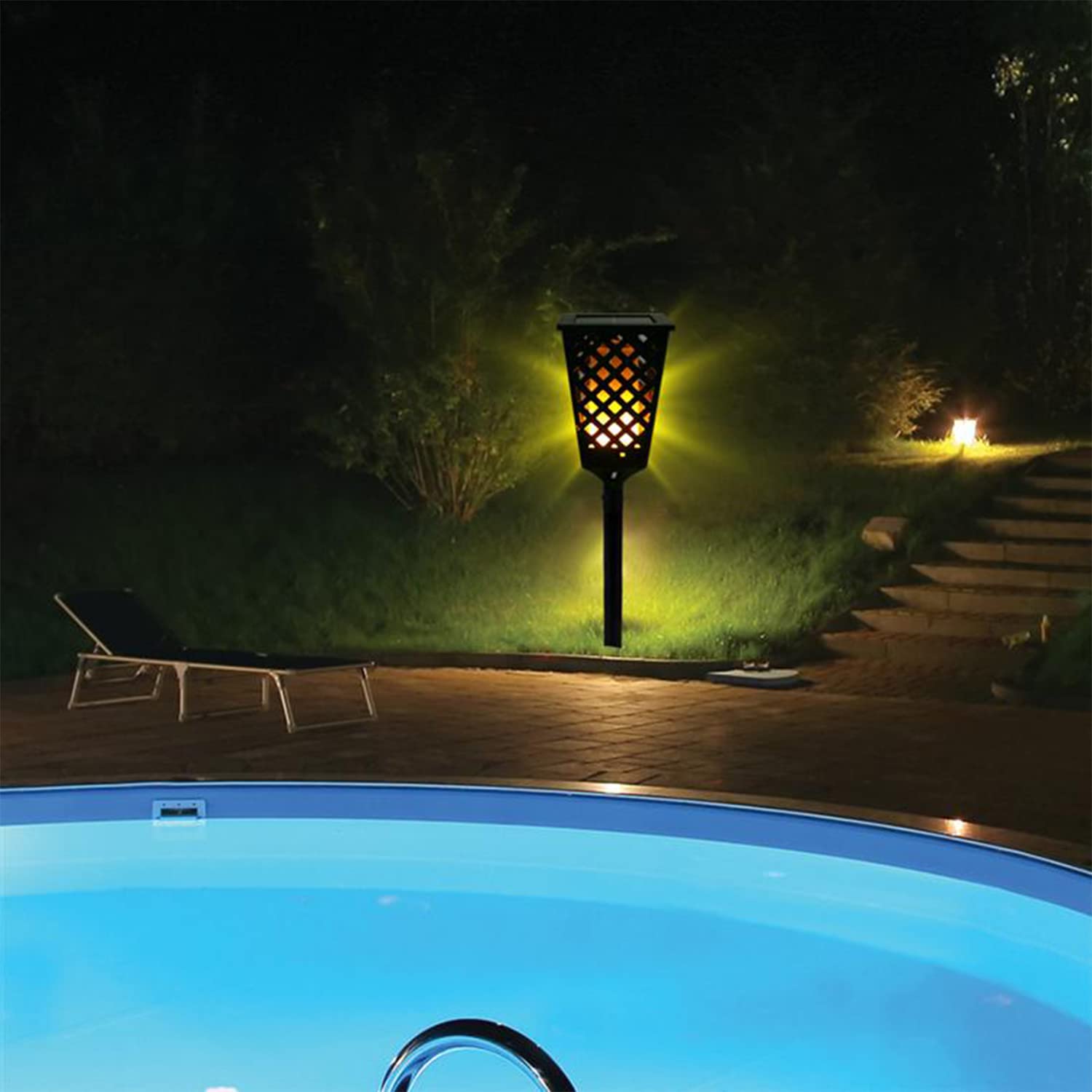 Snapklik.com : Dancing Tiki Light 42 Height, Outdoor Solar Powered ...